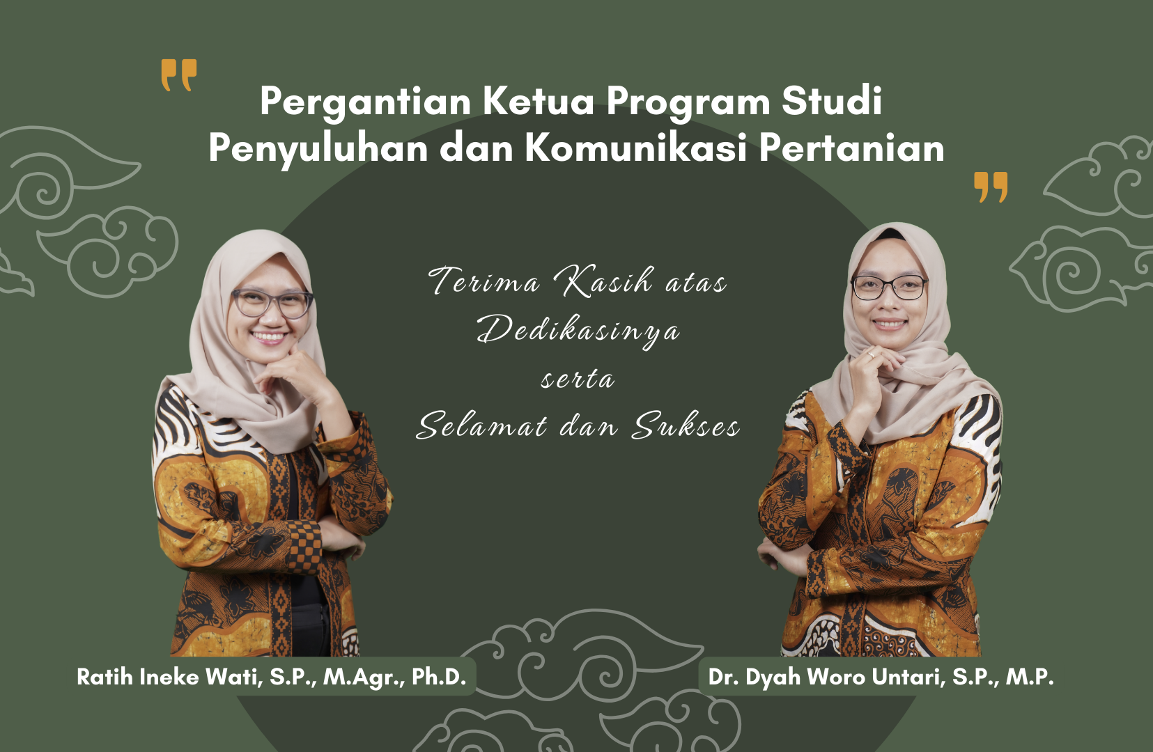 Pergantian Ketua Program Studi Penyuluhan dan Komunikasi Pertanian UGM ...